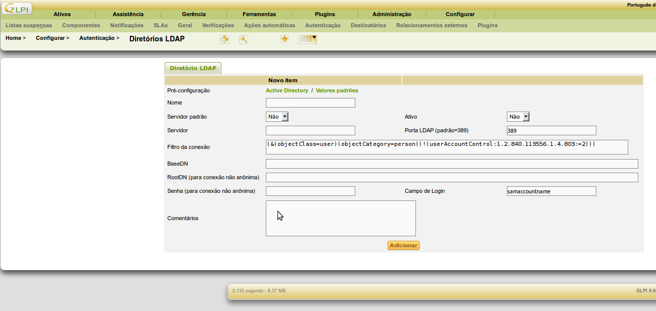 Integrando GLPI e o AD (Active Directory) – AFPDO